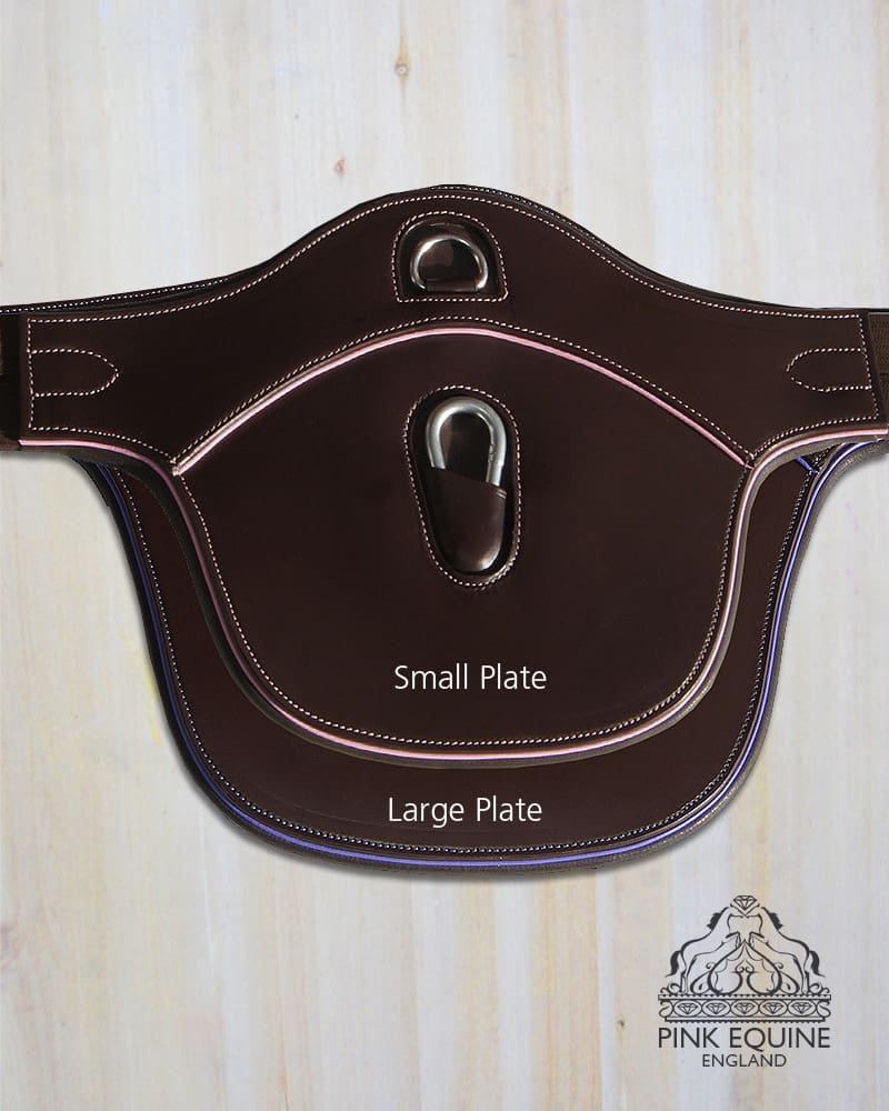 Pink Equine Jumping Girth with coloured piping and stitching