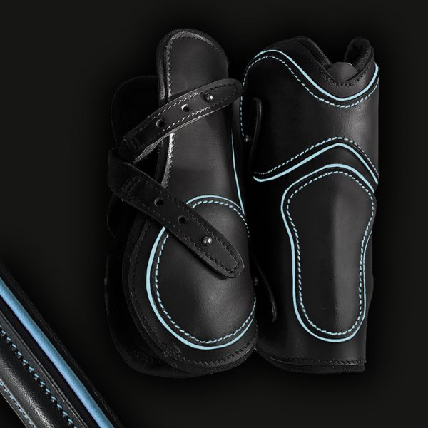 Pink Equine Horse Fetlock Boots with custom colour piping.