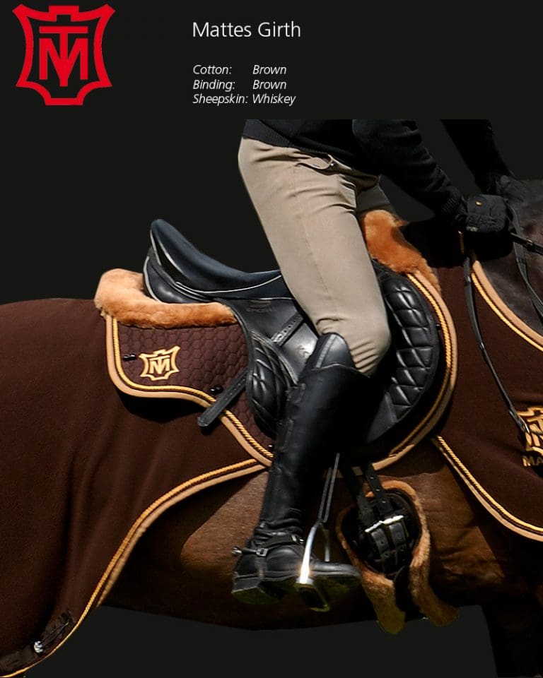 Mattes Custom Short Crescent Shaped Dressage Girth