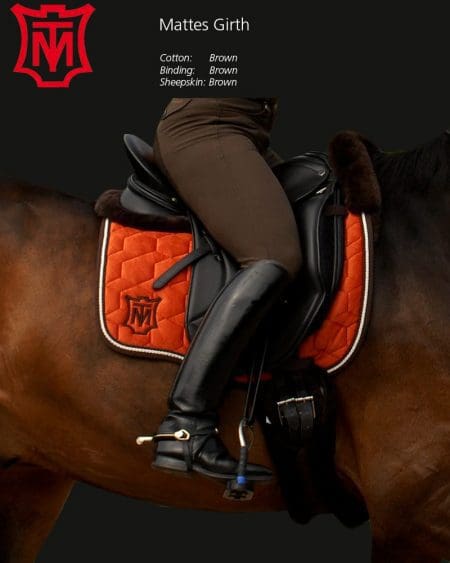 Mattes Custom Short Crescent Shaped Dressage Girth