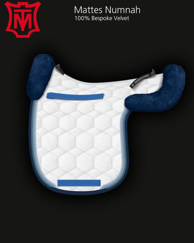 Mattes custom shaped dressage numnah. A cut above the rest!