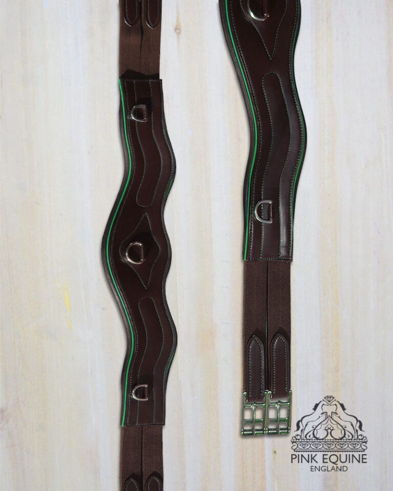 Pink Equine Ergonomic Girth with coloured piping