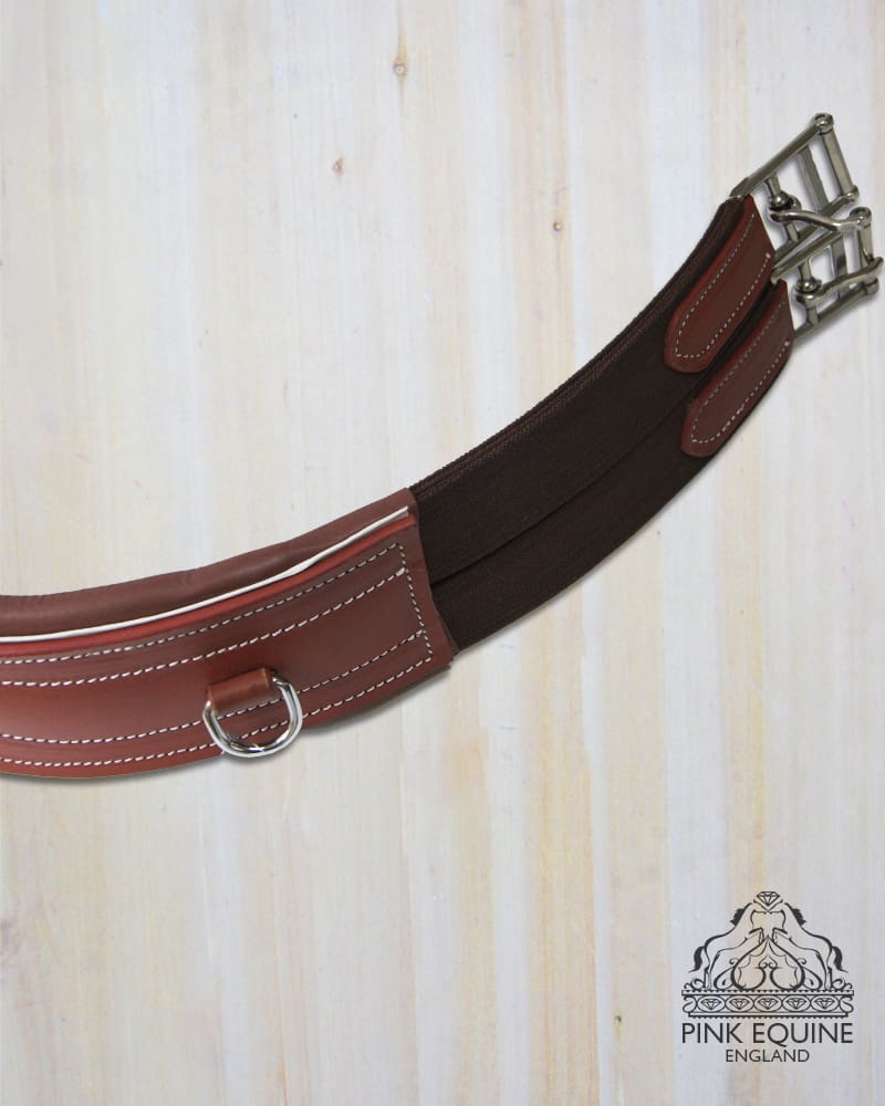 Pink Equine Ergonomic Girth with coloured piping