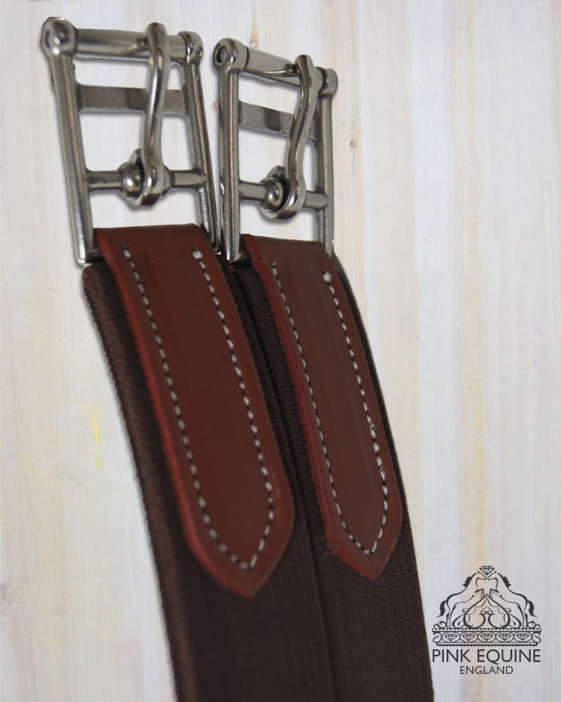 Pink Equine Ergonomic Girth with coloured piping