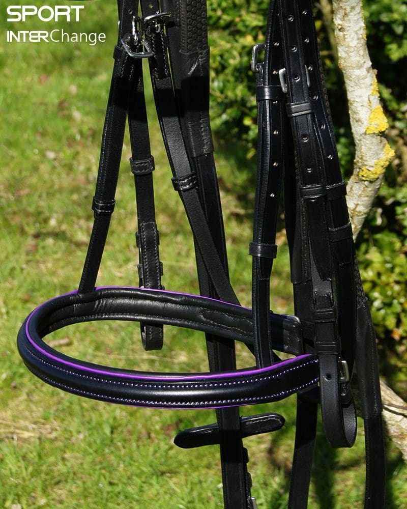 Full Bridle – Black Leather Crystal English without Flash -violet ...