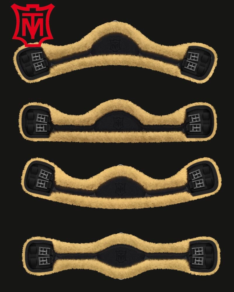 Mattes Core Range Black Short Sheepskin Girths