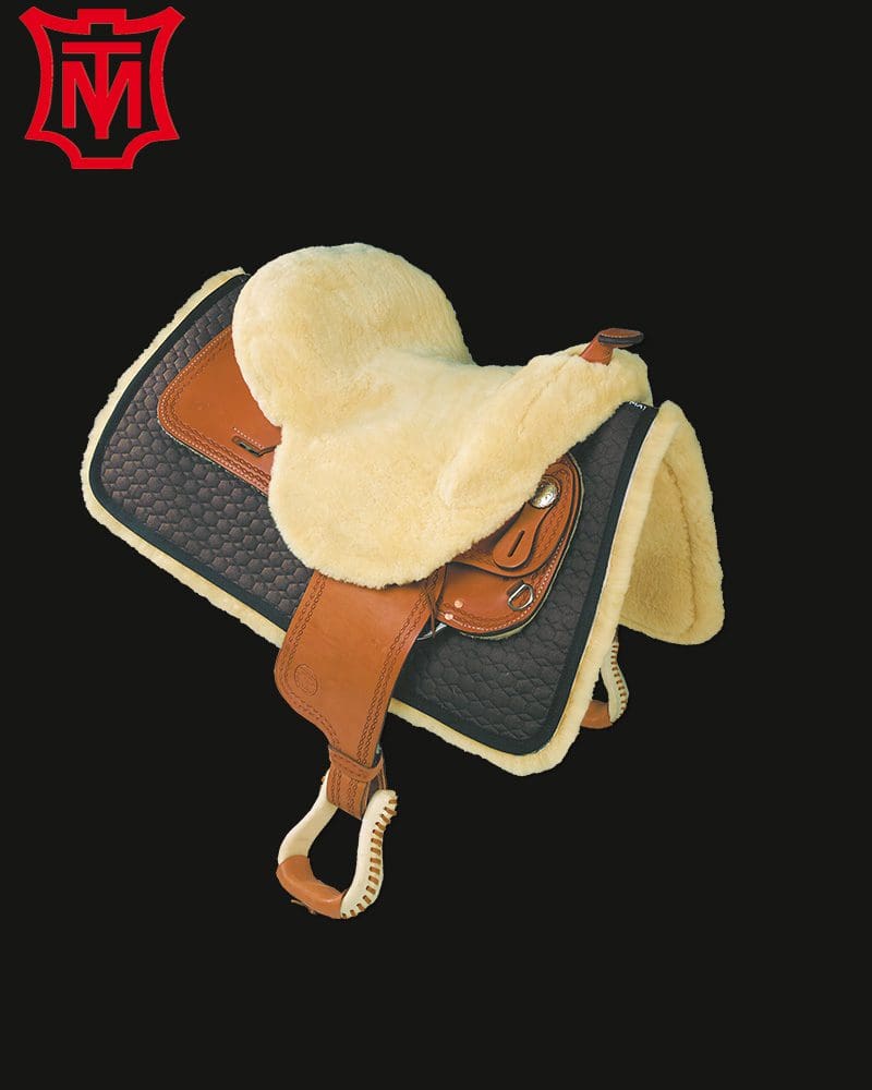 Mattes Western Sheepskin Seat Saver with Pommel Cut Out