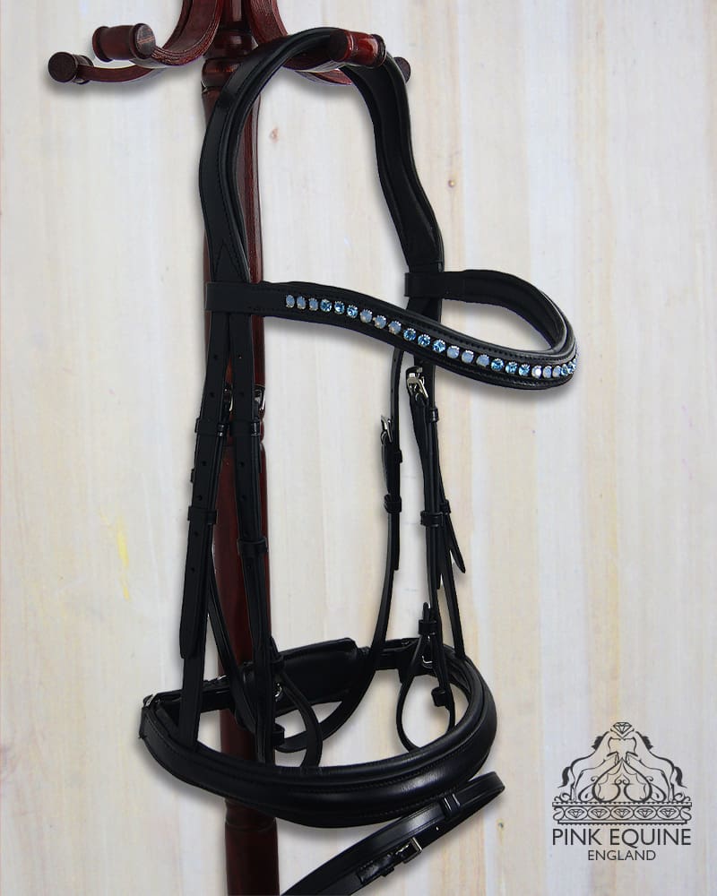 Tyffany Custom Padded English Bridle by Pink Equine