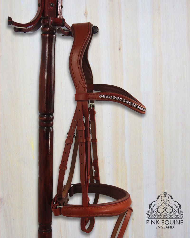 Tyffany Custom Padded English Bridle by Pink Equine