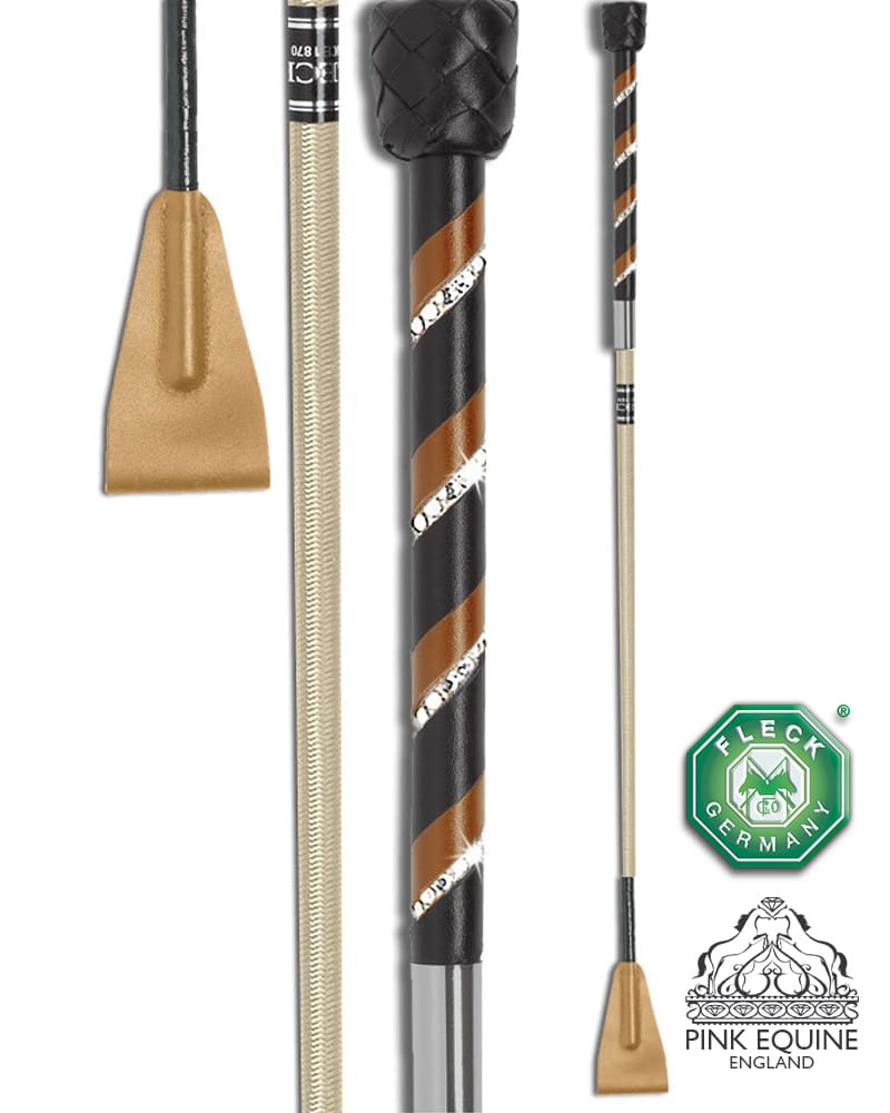 The Fleck Crystal Riding Crop with Rhinestone Handle