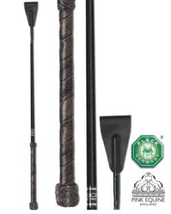 Fleck Horse Riding Crop with Leather Wrapped Grip
