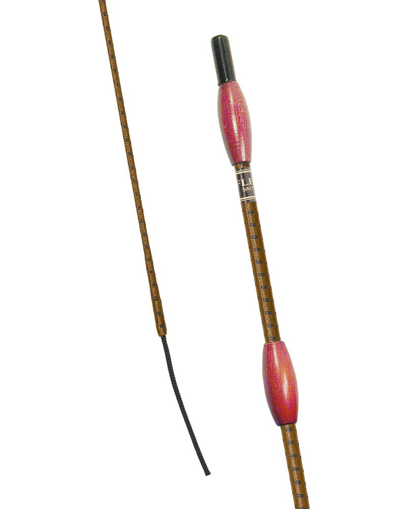The Fleck Classic Balance Dressage Whip with wooden grip