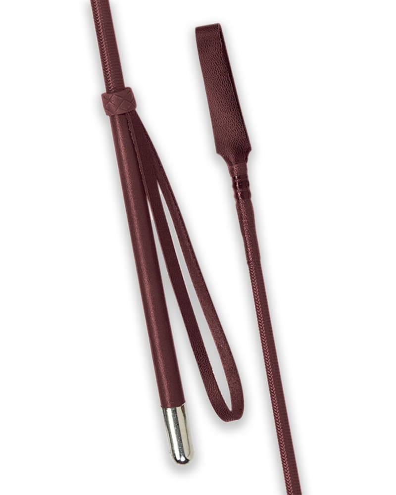 Fleck Woven Nylon Jumping Crop with Leather Grip and Loop.