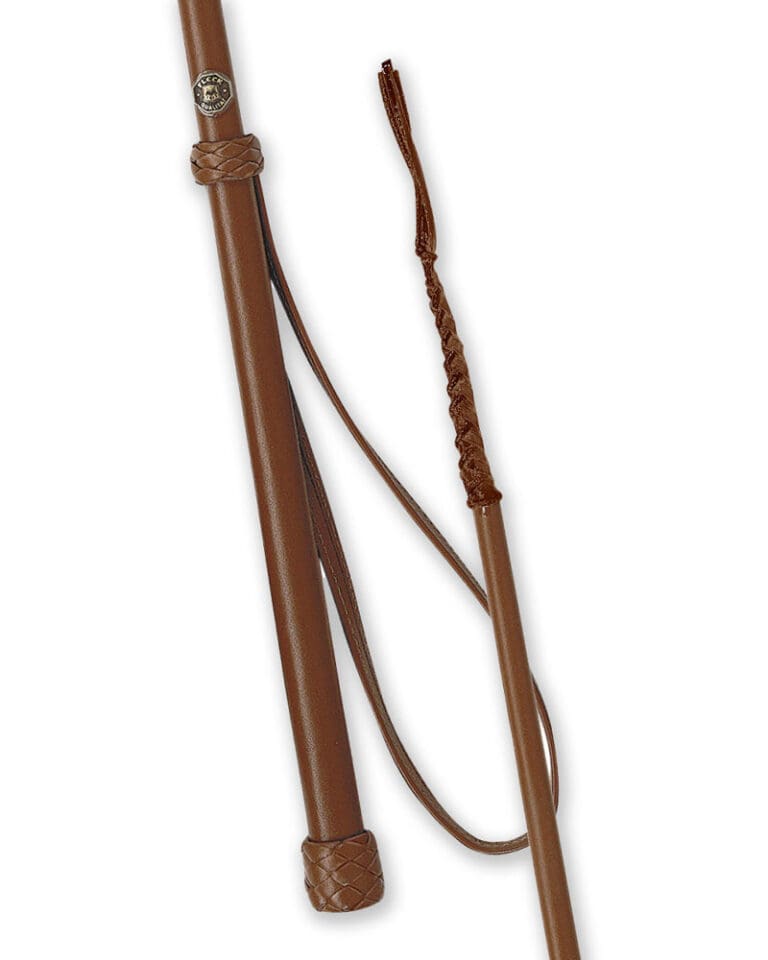 Fleck Black Leather Riding Crop made from genuine Leather.