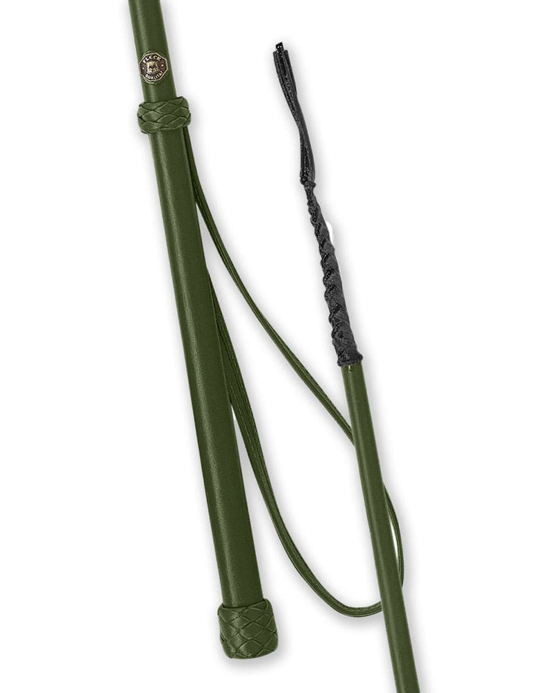 Fleck Black Leather Riding Crop made from genuine Leather.