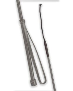 Fleck Spiral Leather Crop Whip Leather Shaft and Handle