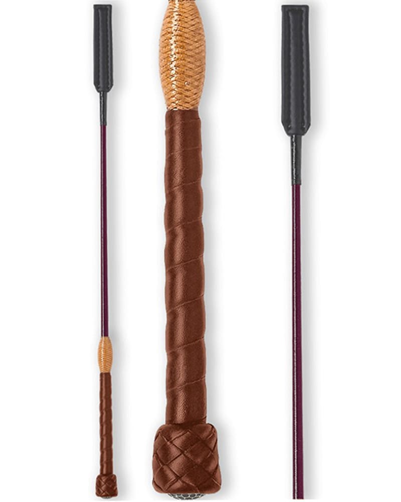 Fleck Leather Horse Crop | Pink Equine