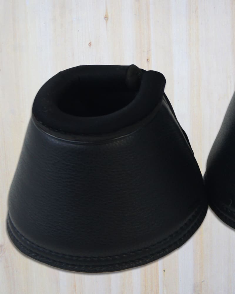 Pink Equine Leather Small Pony Bell Boots Black