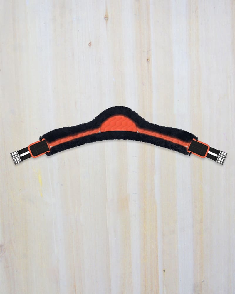 Mattes Cotton Athletico Sheepskin Girth 155cm - Orange/Black