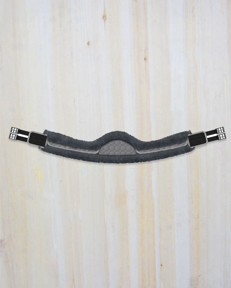 Mattes Cotton Crescent Sheepskin Girth 130cm - Grey