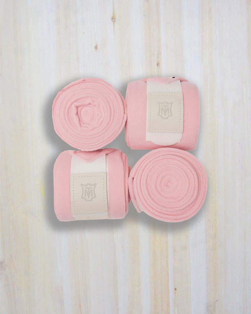 Mattes Luxury Horse Fleece Bandages - - Misty Rose| Pink Equine